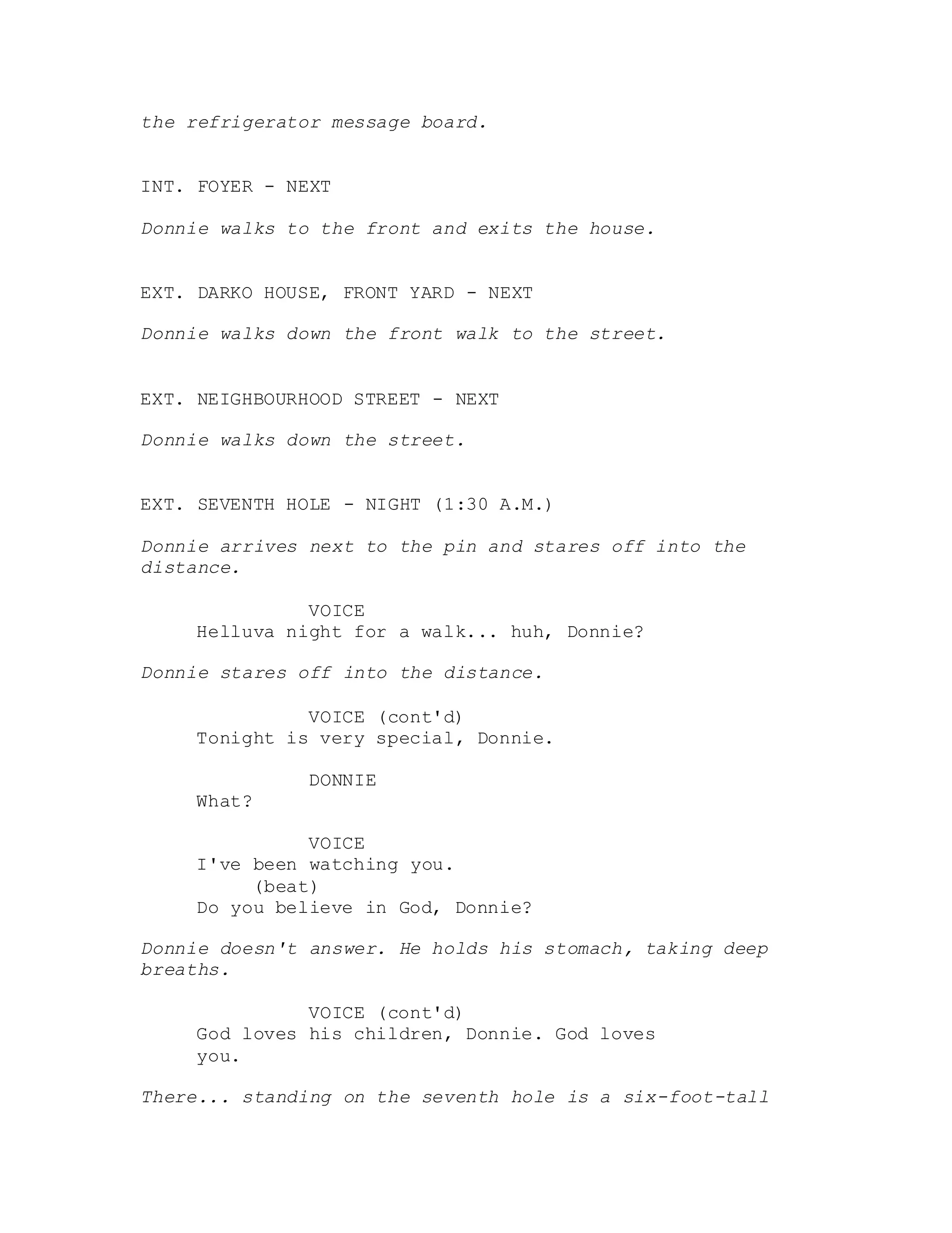 Donnie darko-script-extract (1) | PDF