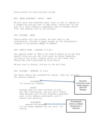 Donnie darko-script-extract (1) | DOCX | Adult & Explicit Sexual ...