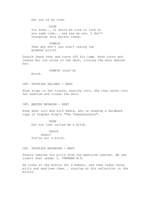 Donnie darko-script-extract (1) | DOCX | Adult & Explicit Sexual ...