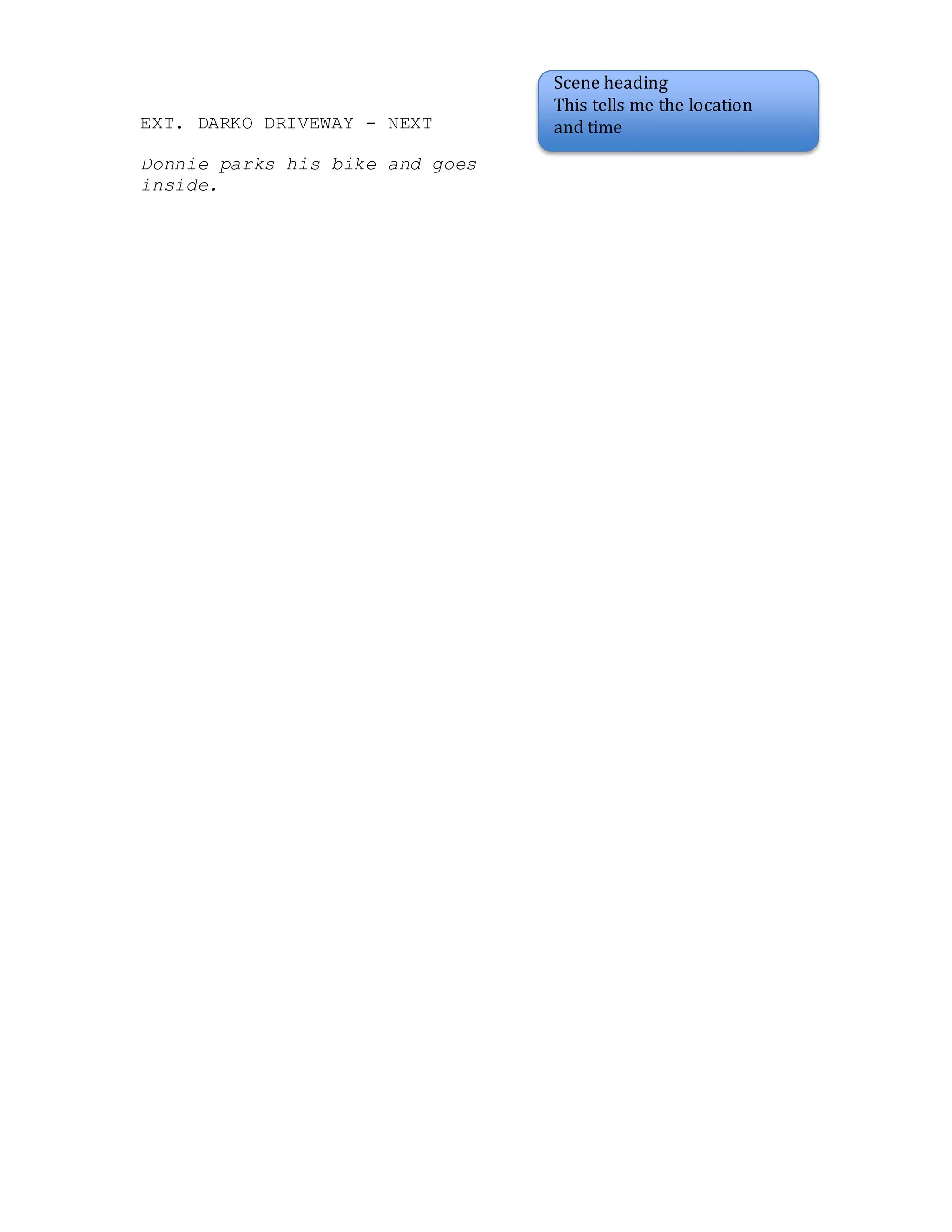 Donnie darko-script-extract unit 11 | PDF