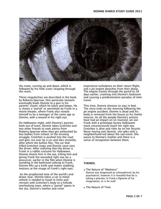 Donnie darko study guide | PAGES