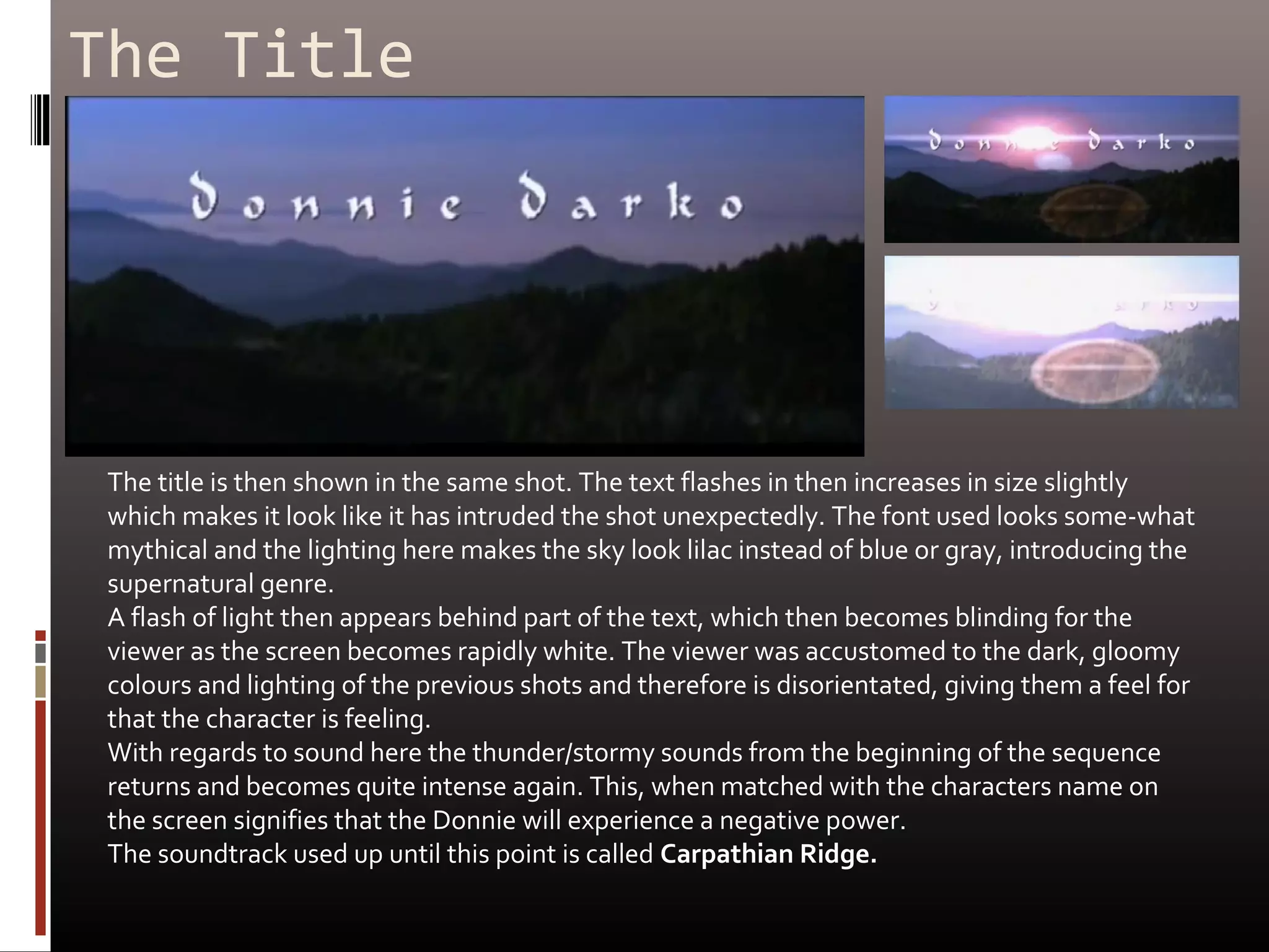 Donnie Darko Title Sequence Analysis | PPT
