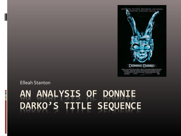 Donnie Darko Title Sequence Analysis | PPT