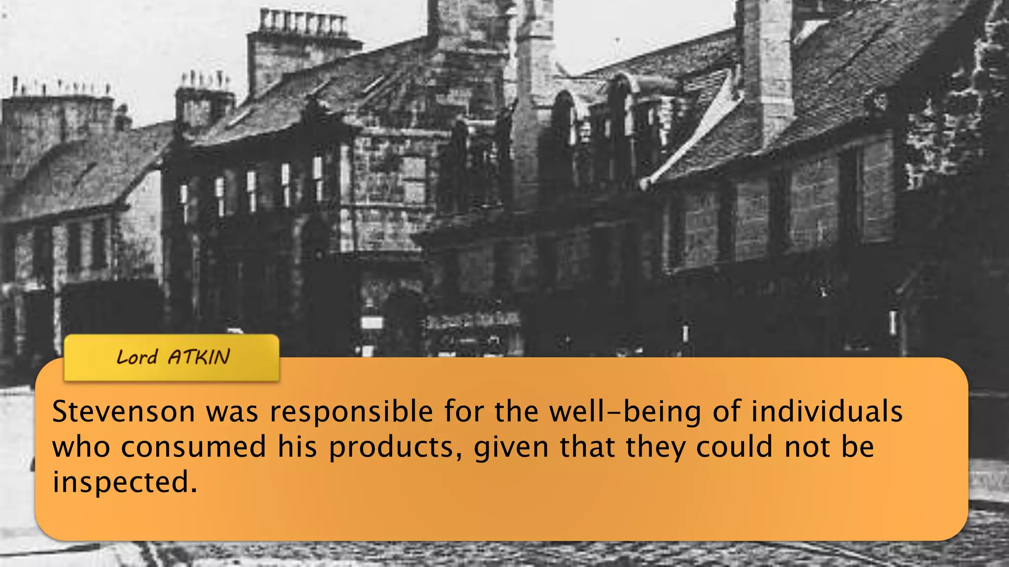 Donoghue v Stevenson | PPTX