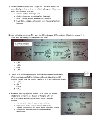 Donohue dna practice questions | PDF