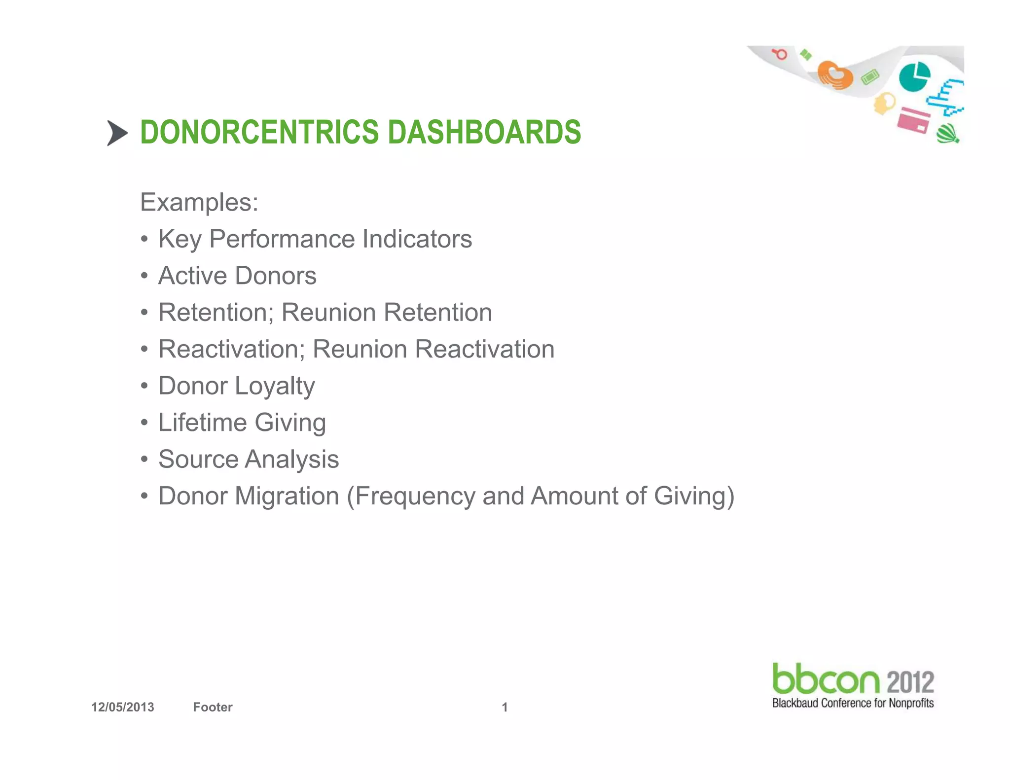 DonorCentrics Reporting Examples for The Raiser's Edge | PDF | Business ...