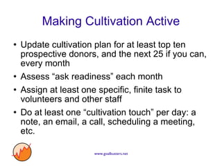 Effective Donor Cultivation, presented for CharityChannel.com