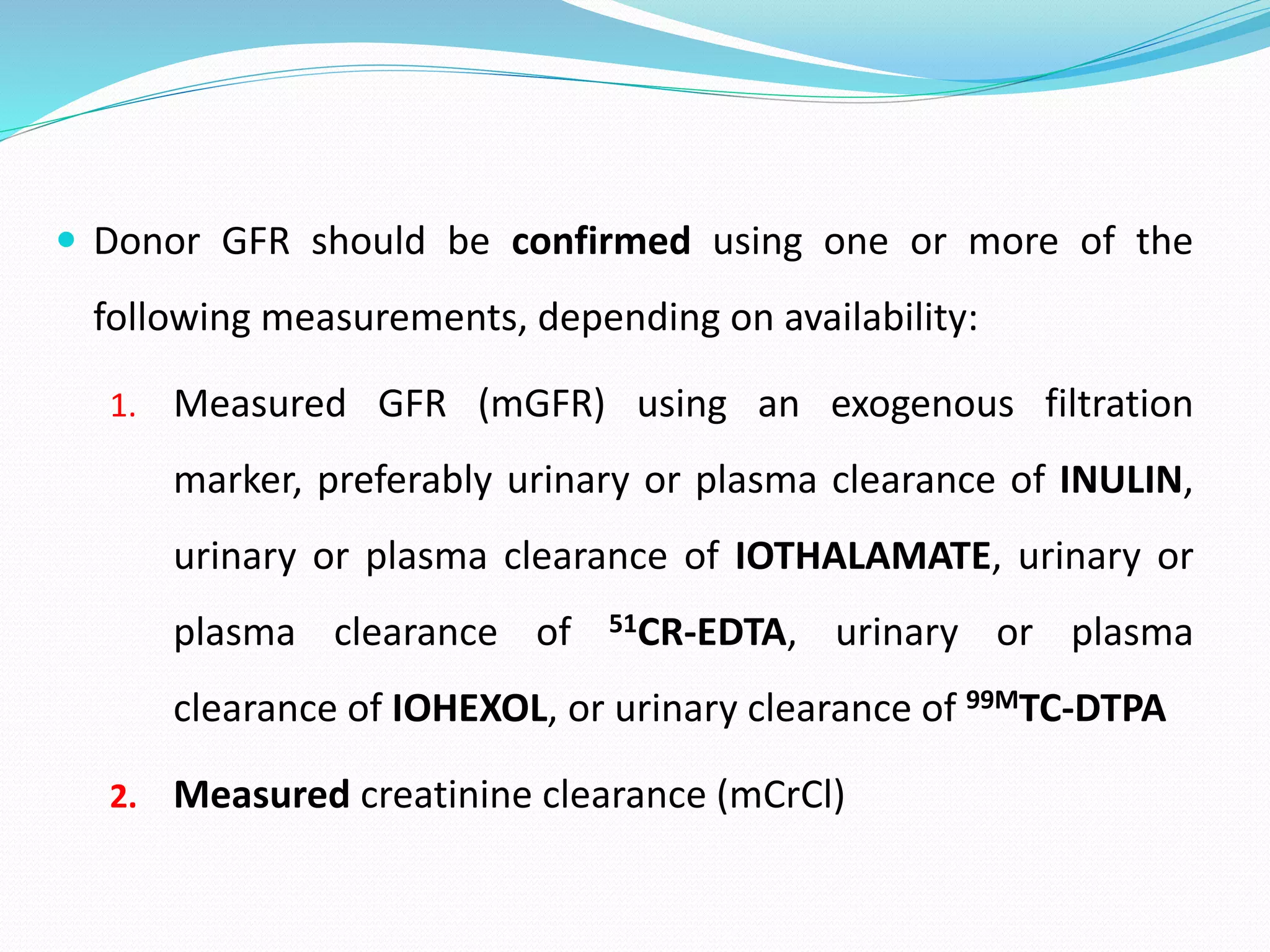 Kidney Donor evaluation | PPTX