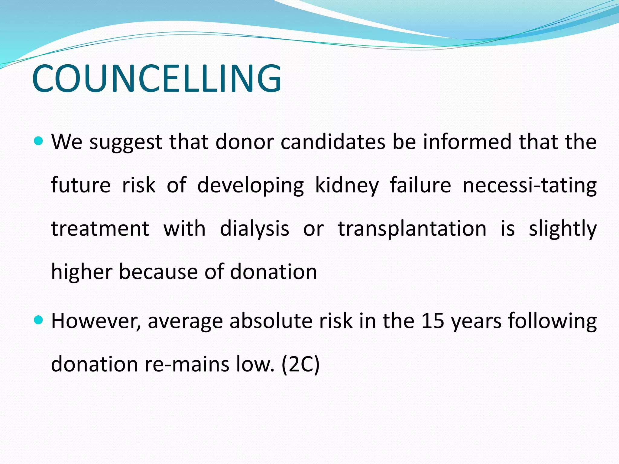 Kidney Donor evaluation | PPTX