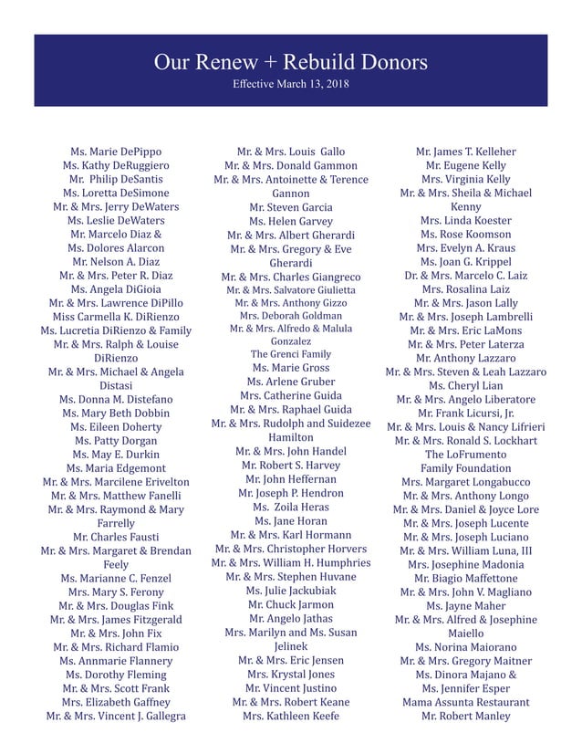 Donor list Biagio Maffettone | PDF