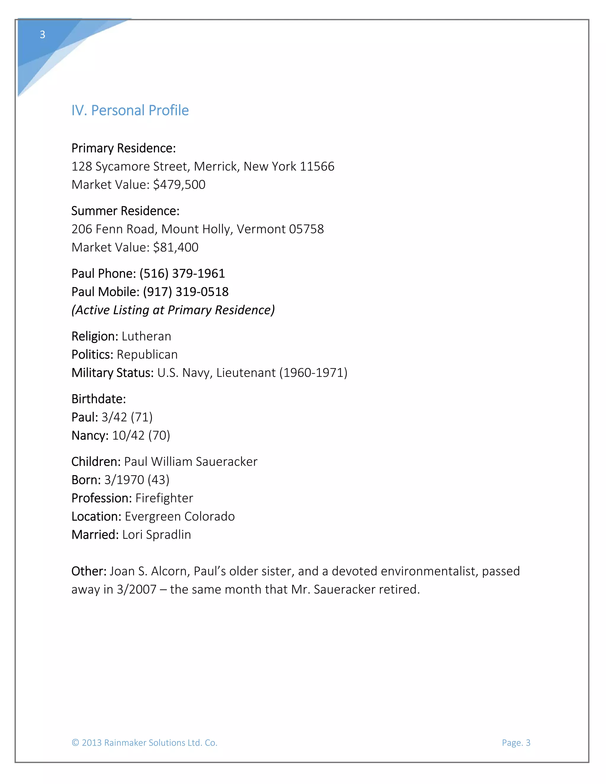 Donor Profile Saueracker | PDF