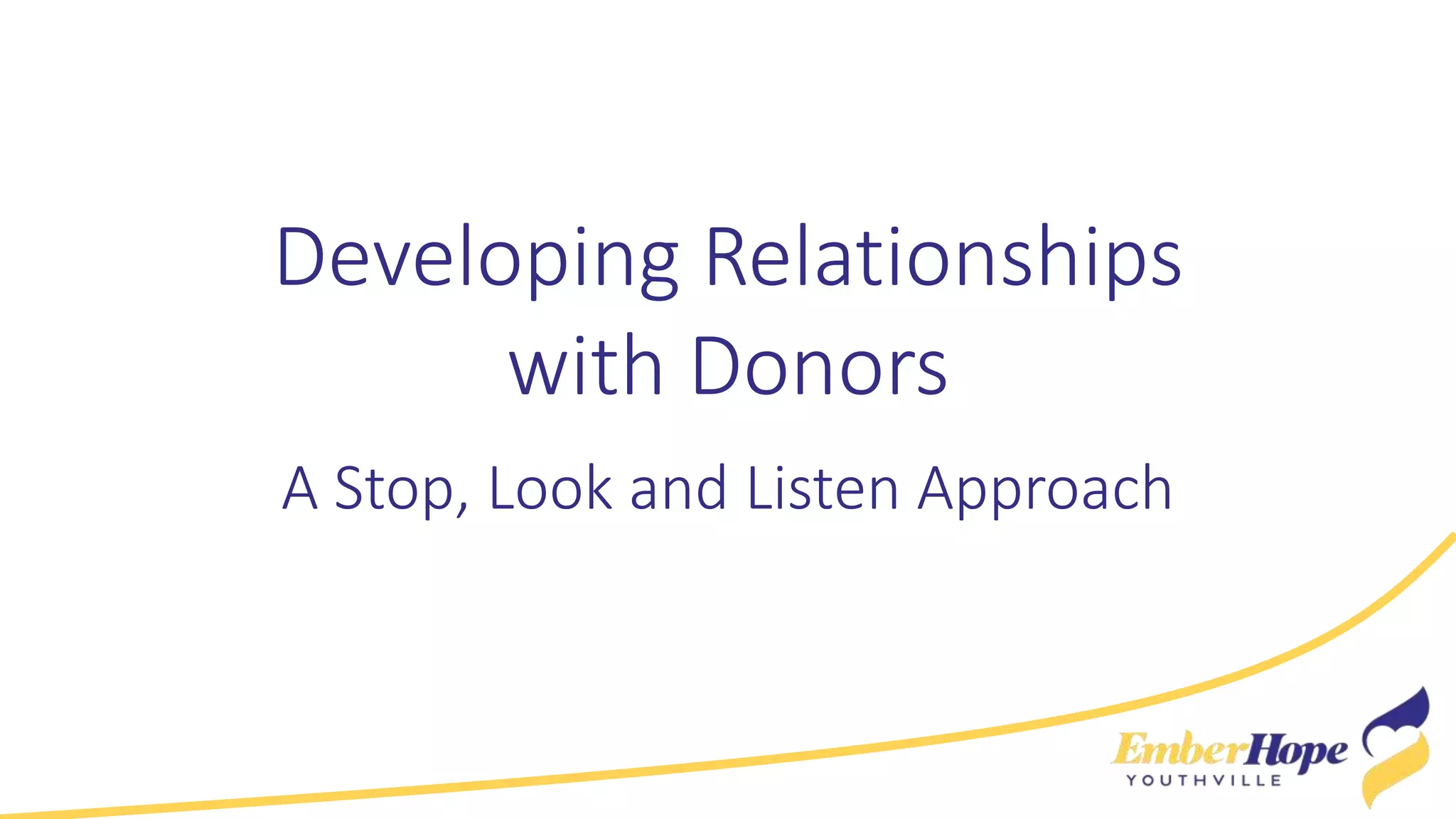 Building Donor Relationships | PPTX | Non-Profit Organizations | Industries