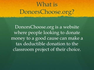 Donors Choose Presentation | PPTX