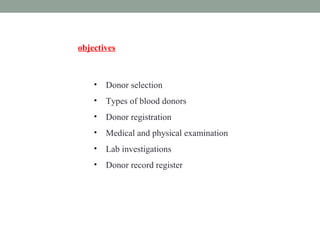 Donor selection ppt | PPT