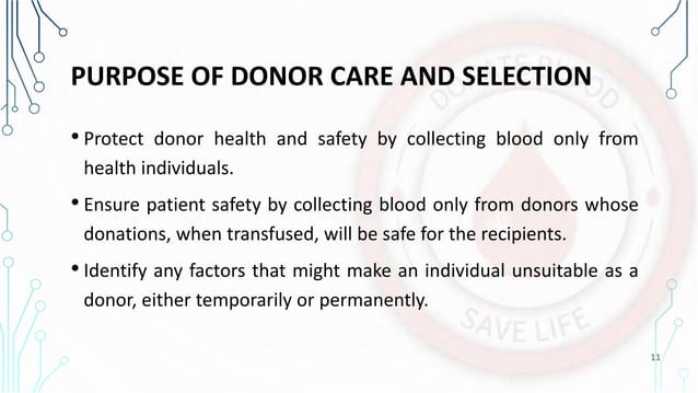 Blood Donor Selection Criteria .pptx | Blood Disorders | Diseases and ...