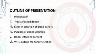 Blood Donor Selection Criteria .pptx