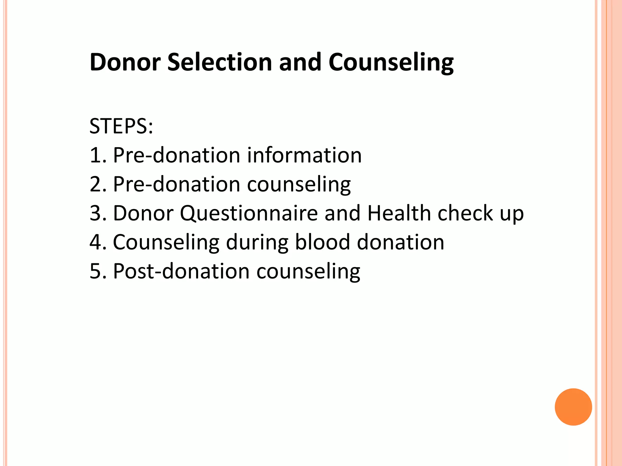 Donor selection and blood collection | PPTX