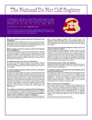 Do Not Call List | PDF