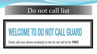 Do not call list | PPT