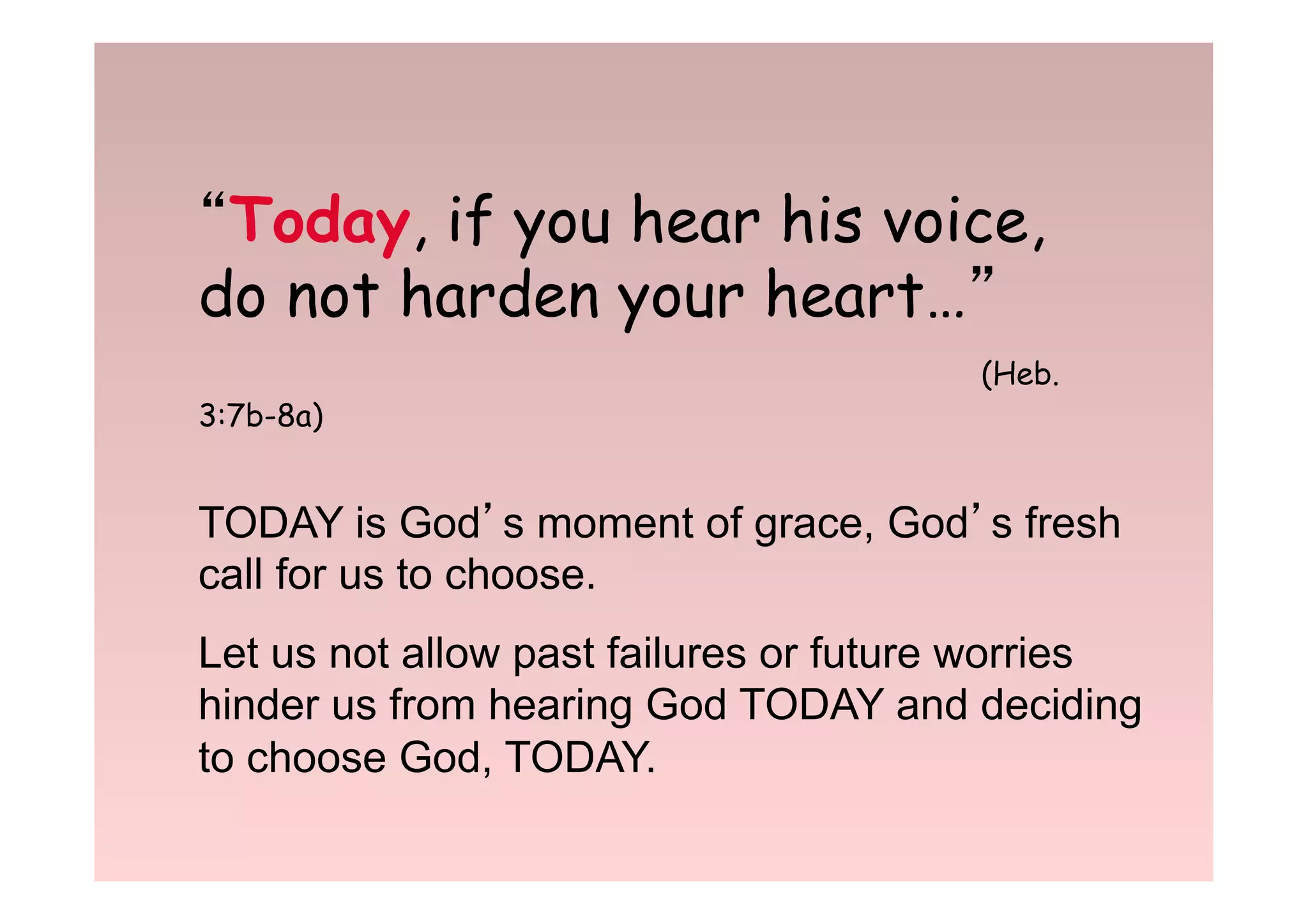 Do not harden your heart.ppt