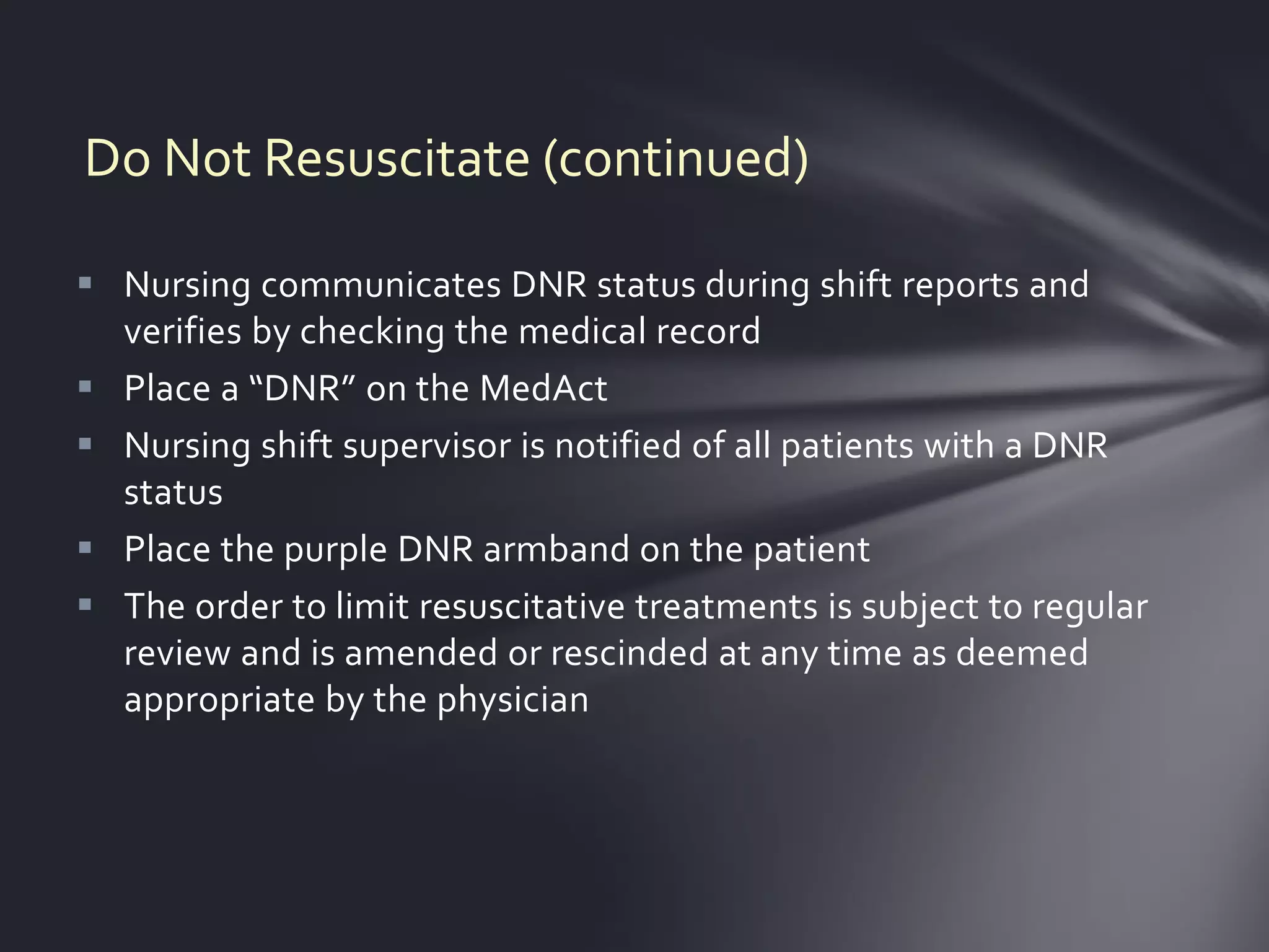 Do not resuscitate | PPTX