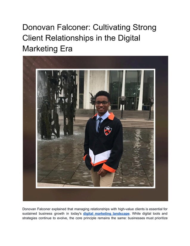 Donovan Falconer_ Cultivating Strong Client Relationships in the ...