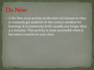 DO NOW.pptx covers brief on this topic and | PPTX | Homework and Study ...