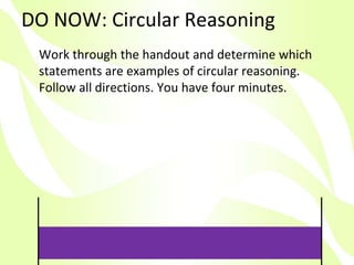 Do nows for week of aug 16 | PPTX | Homework and Study | Education