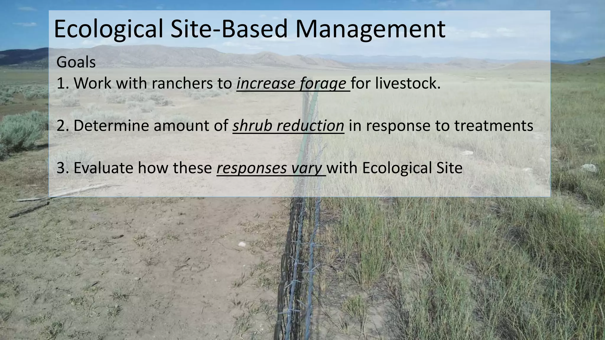 Sagebrush Seedling Recruitment Following Tebuthiuron Application | PPTX