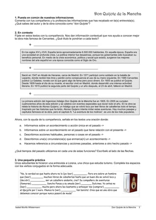 Don quijote | PDF | Educational Assessment | Education