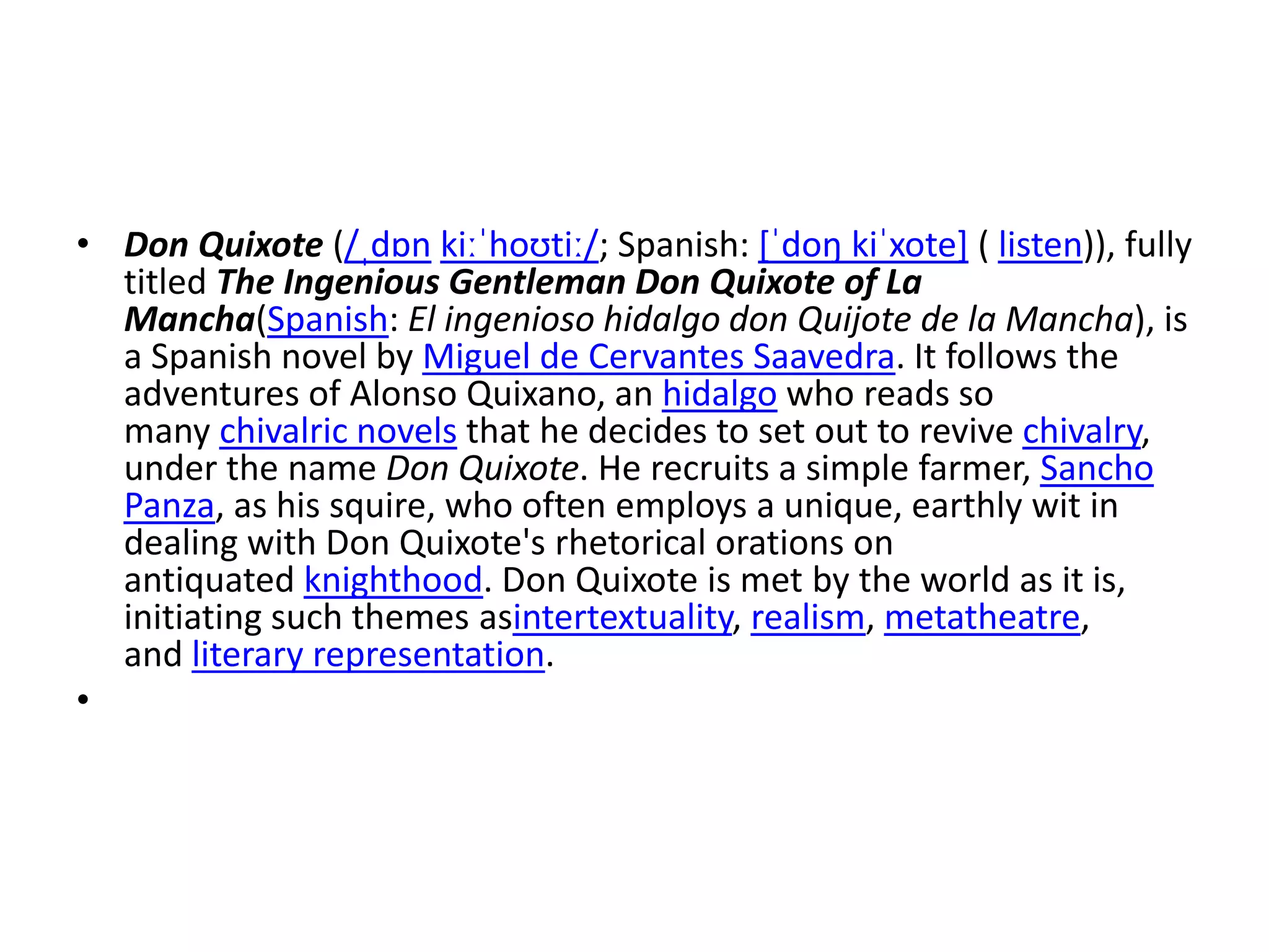Don quixote | PPTX