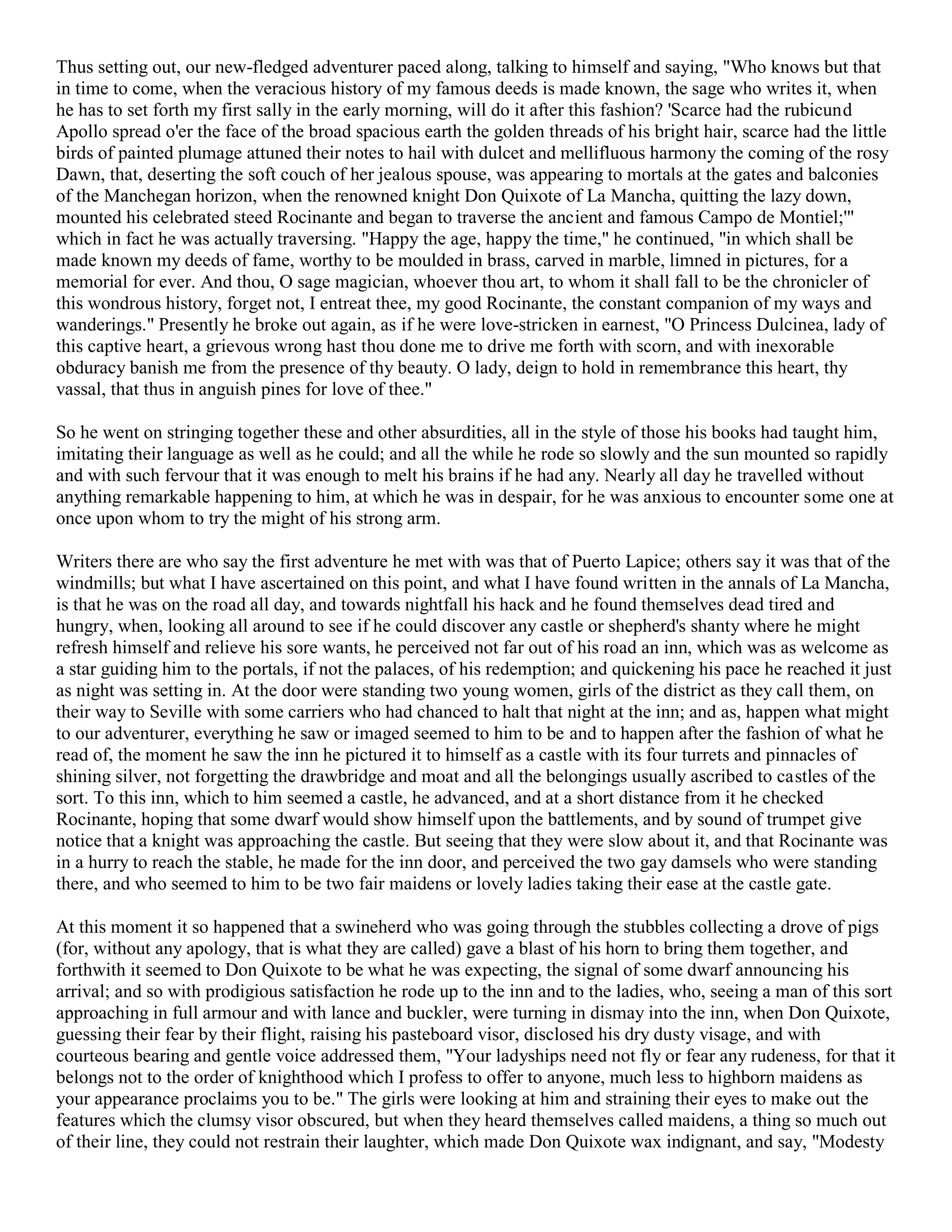 Don quixote chapters i iv | PDF