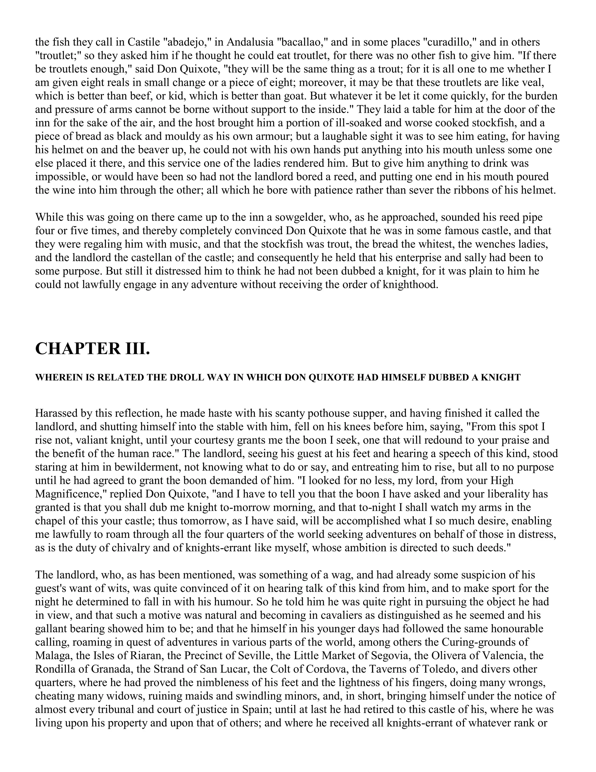 Don quixote chapters i iv | PDF