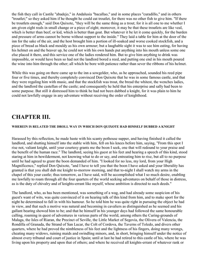 Don quixote chapters i iv | PDF
