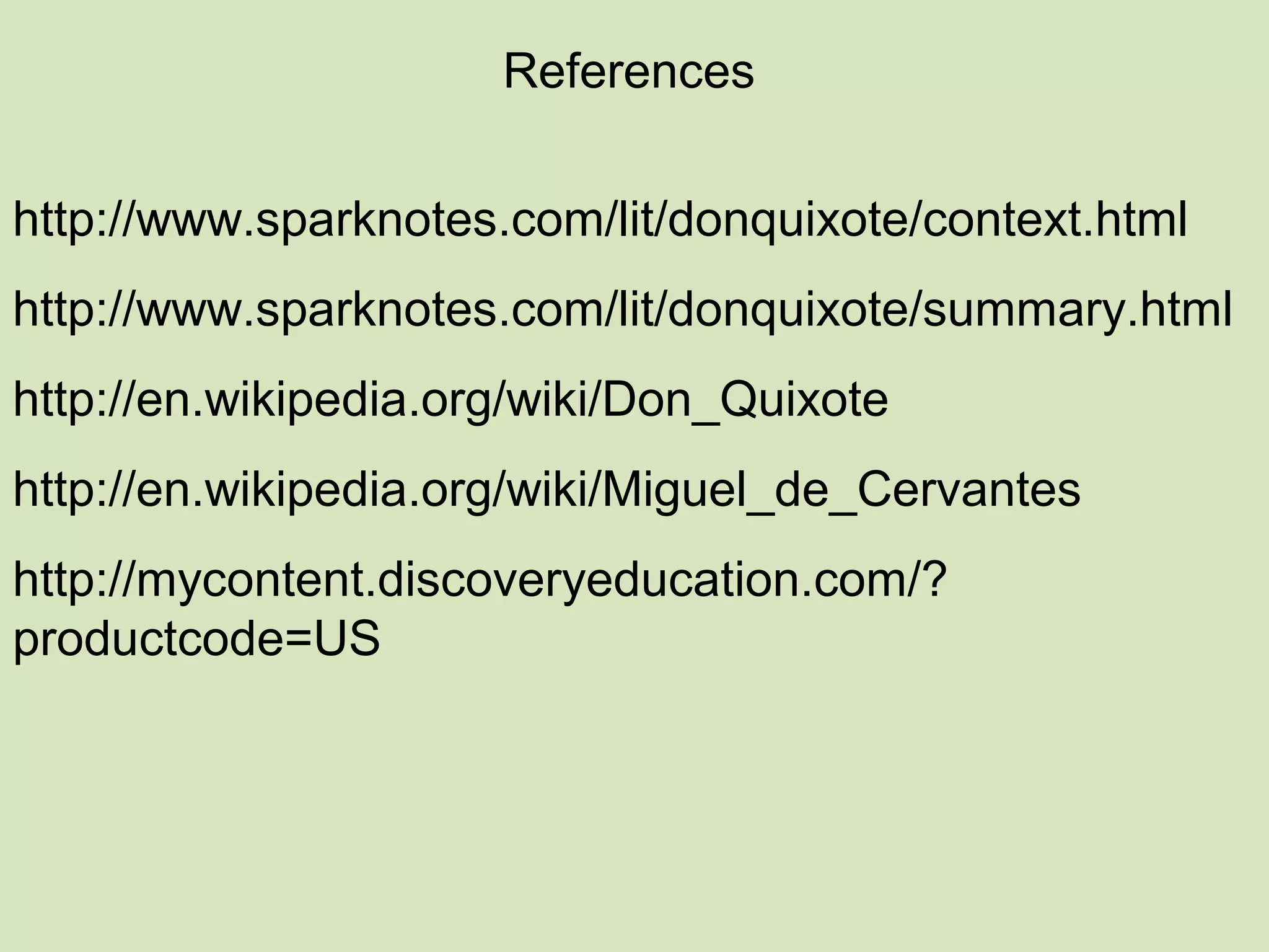 Don Quixote Presentation | PPT