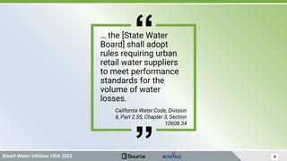 TOTALLY LOST FOR WATER: SENSITIVITY ANALYSIS FOR WATER LOSS & CAPITAL ...