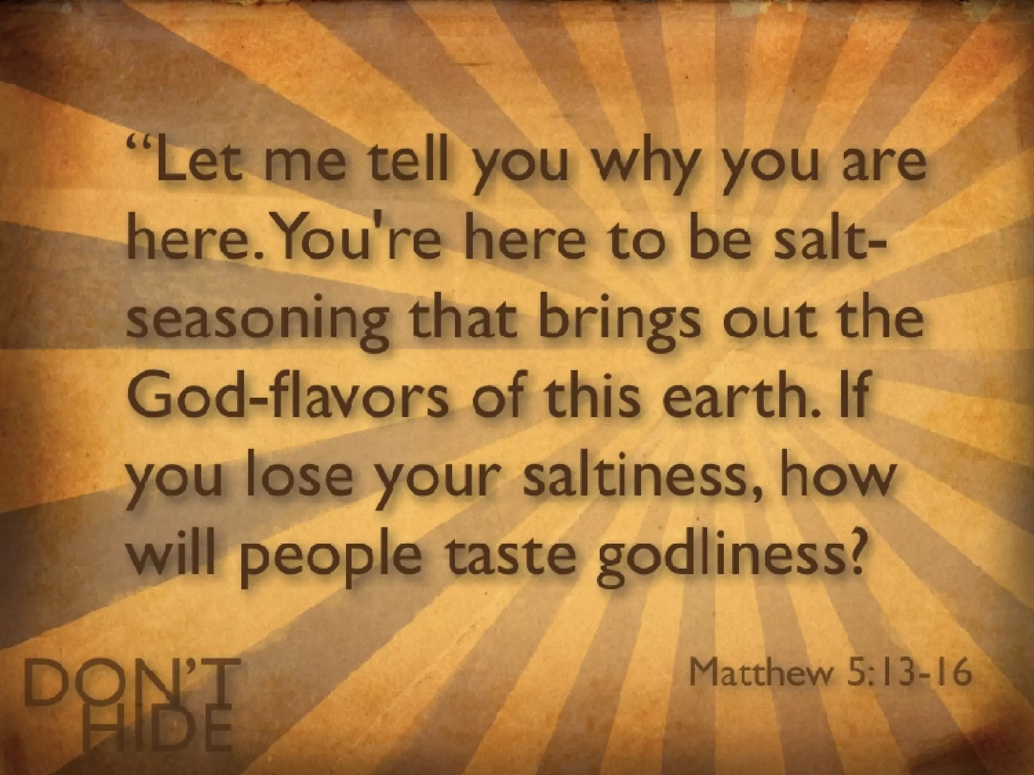 Don't Hide: Taking the Risks That Make Faith Real | PPT | Christianity ...