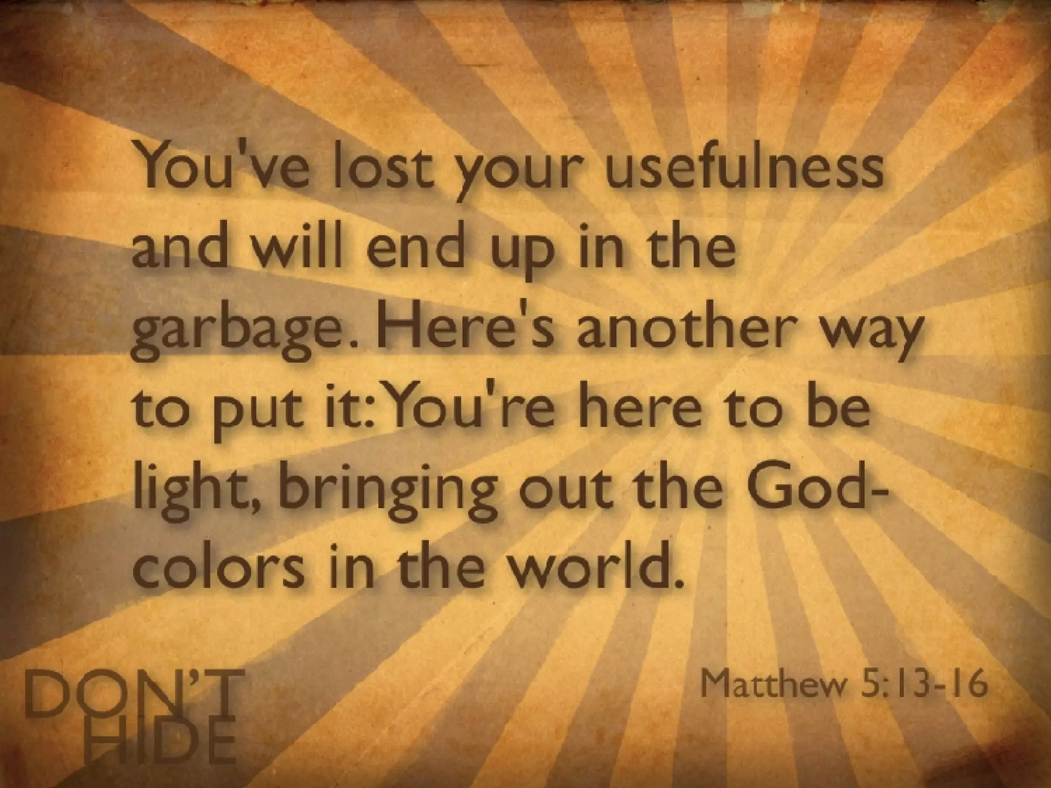 Don't Hide: Taking the Risks That Make Faith Real | PPT | Christianity ...