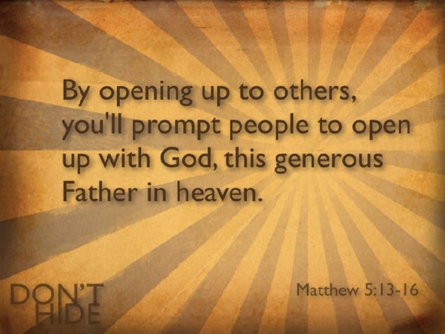 Don't Hide: Taking the Risks That Make Faith Real | PPT | Christianity ...