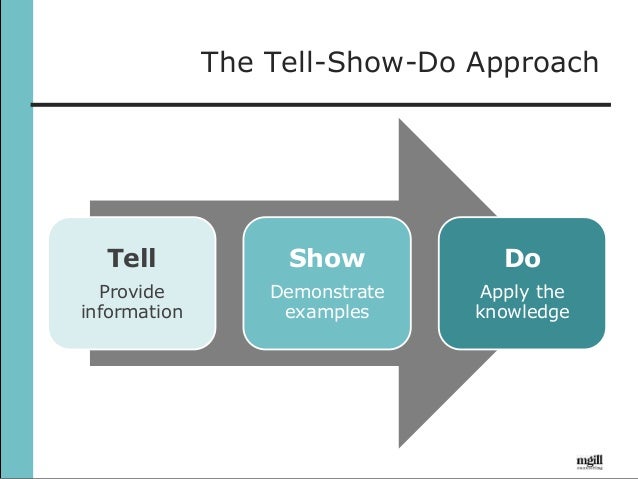 Dont just talk teach