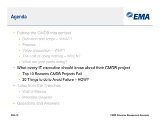 Don t Lose Your Mind or Your Job: What Executives Should Know About CMDB Projects | PDF ...