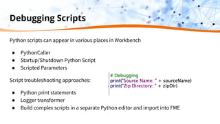 Don’t Bug Out! The Ins and Outs of Debugging FME Workflows | PDF