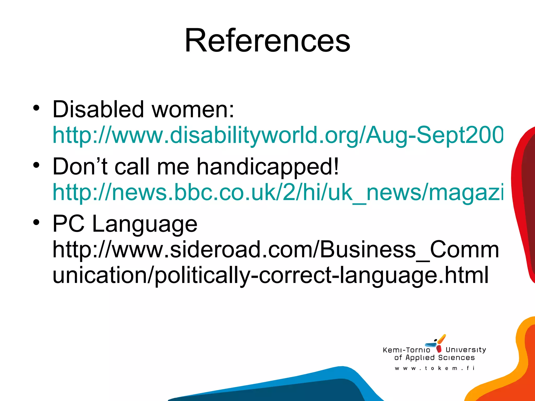 Don’t Call Me Handicapped | PPT