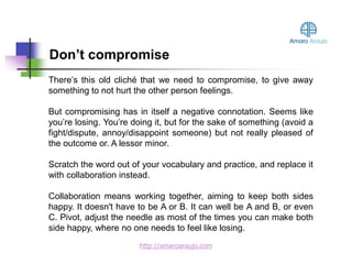 Don't compromise when negotiating | PPT
