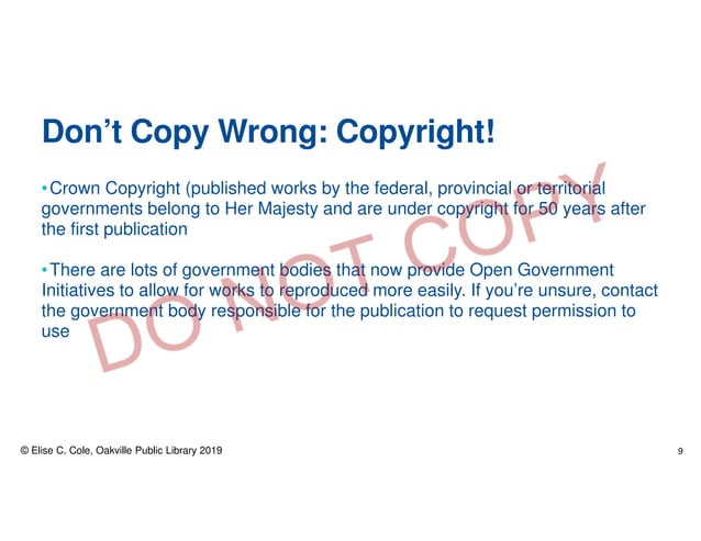 Don't Copy Wrong Copyright | PPT