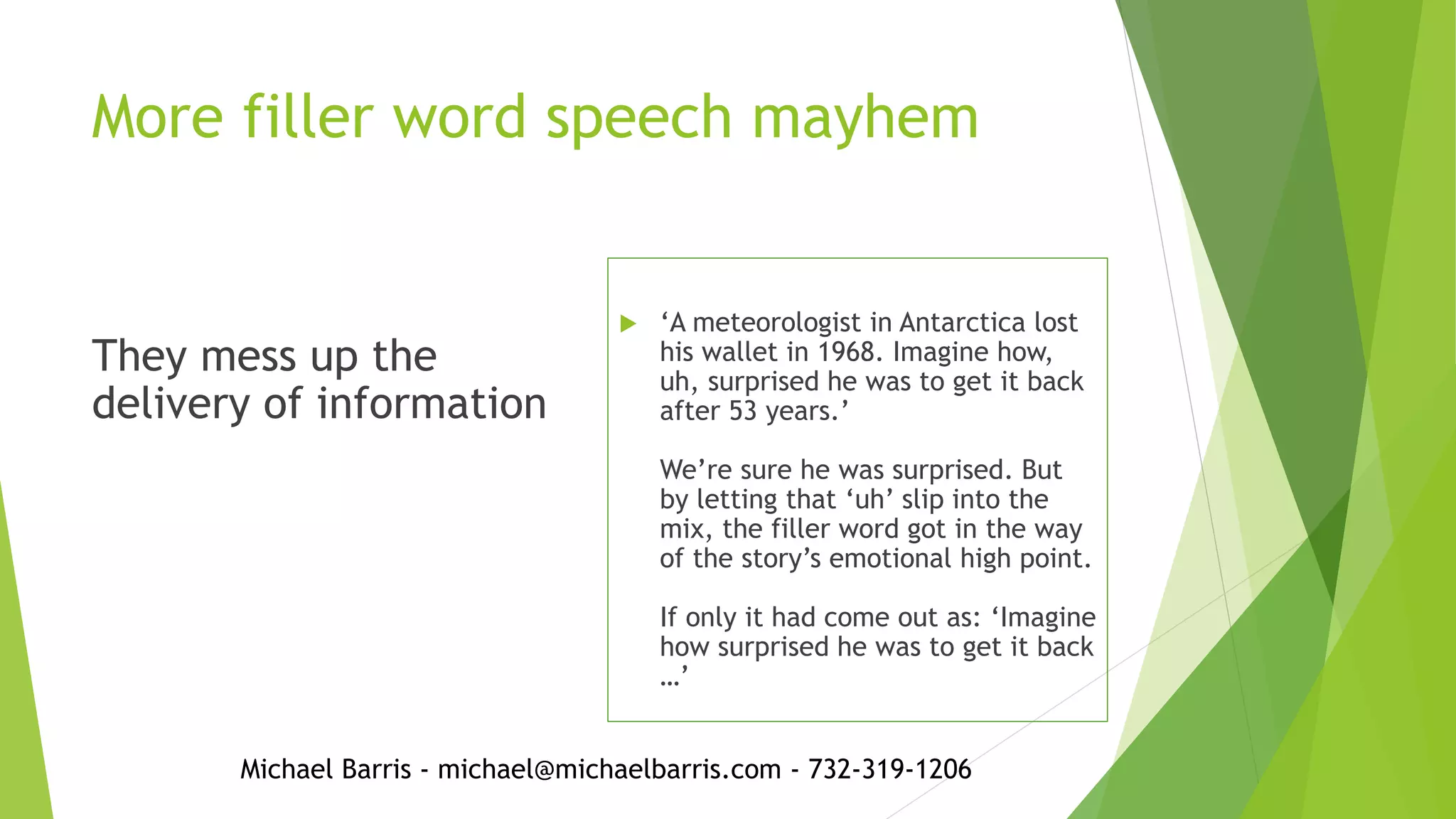 Don't Let Filler Words Bleed Your Speech Dry | PPT