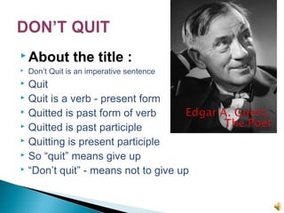 Dont quit | PPT