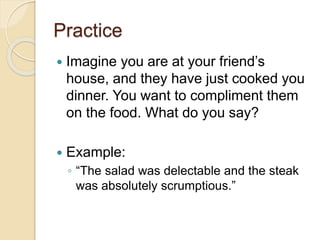 Don’t say delicious! Some Adventurous Food Adjectives for ESL Students ...