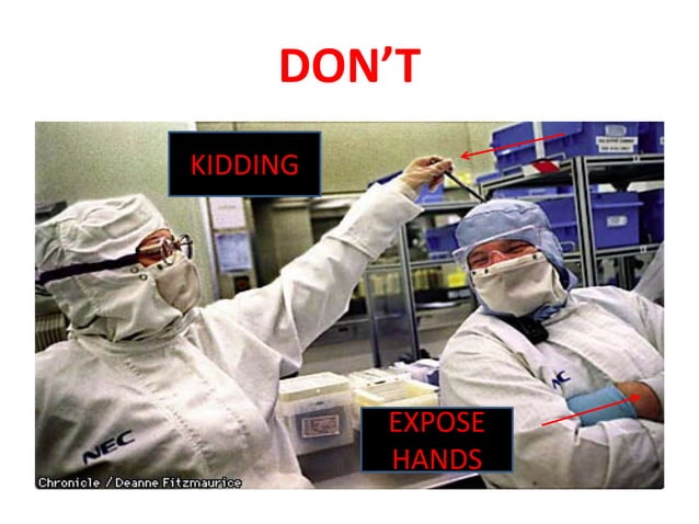 Don'ts cleanroom | PPTX