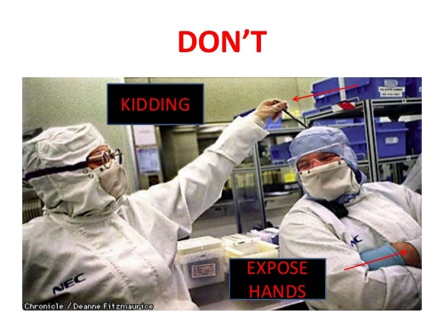 Don'ts cleanroom